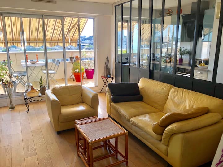 Dernier éTage, 60m2 + 2 Terrasses, Sur Le Canal ! - Quartier de Belleville