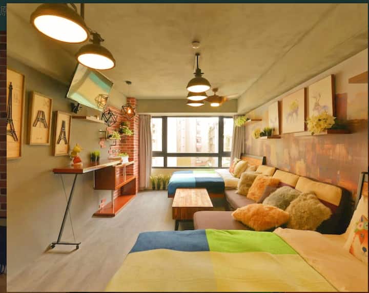 Freebird Apt I- 1分鐘到西門捷運,新裝璜,步行街上,電梯 - 중정 구
