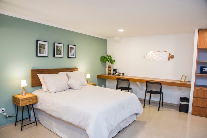 Casa Cural - Habitación Monstera - Zona Céntrica - Mérida