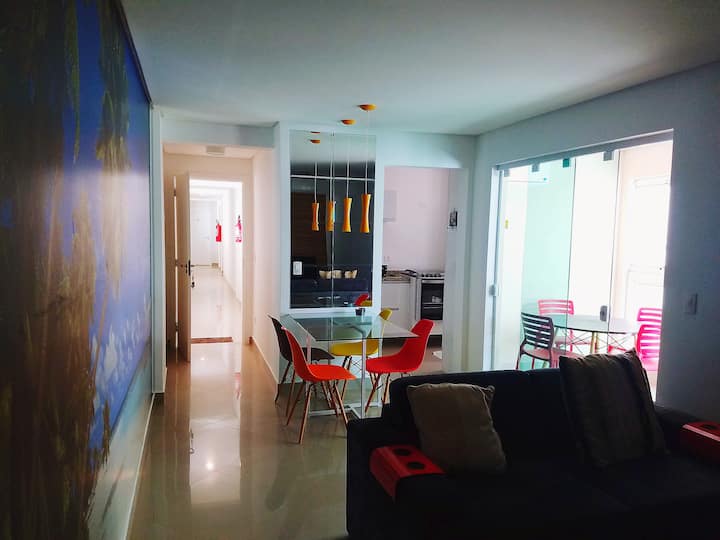 Apto 250m Da Praia C/ Churrasqueira E Ar Cond. - Guarujá