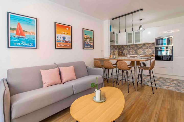 Bel Appartement Moderne • Centre-ville • A/c - Menton