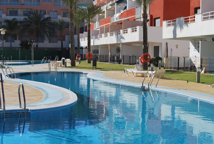 Luminoso Apartamento 50m De La Playa Con Piscina - Vera