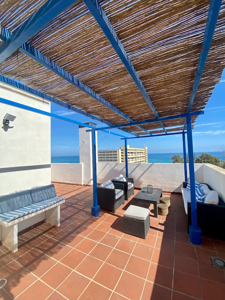 ÁTico Solárium Privado, Vistas Al Mar Frente Playa - Benalmádena
