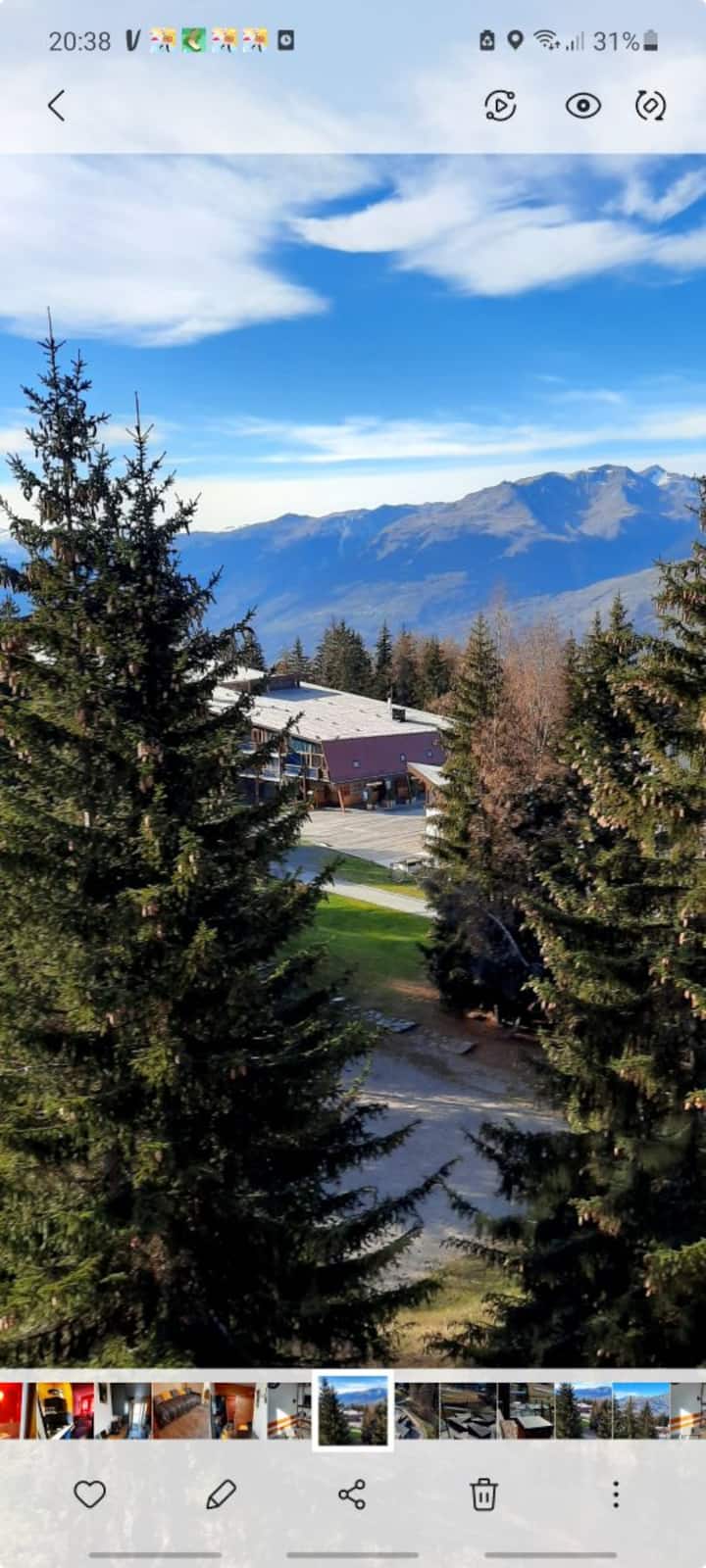 Arcs 1800: Charmant Studio Avec Vue Magnifique - La Rosière