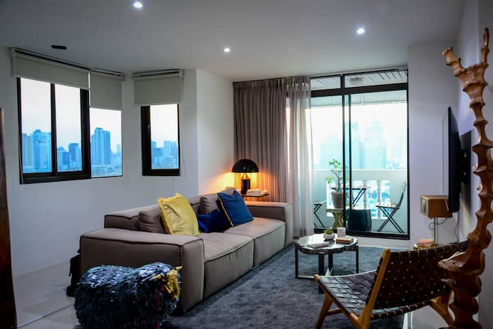 Cozy 1 Bed Condo Great Skyscrapers View Thonglor25 - Bangkok