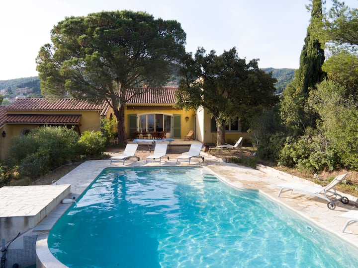 Villa Avec Piscine Vue Mer Et îLes Au Calme - Bormes-les-Mimosas