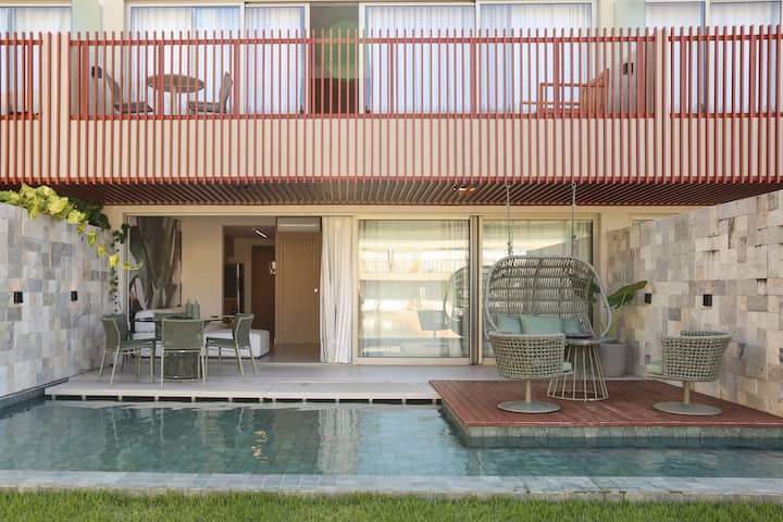 Flat Luxo ÎLe De Pipa | 02 Suítes, Sala E Cozinha - Rio Grande do Norte