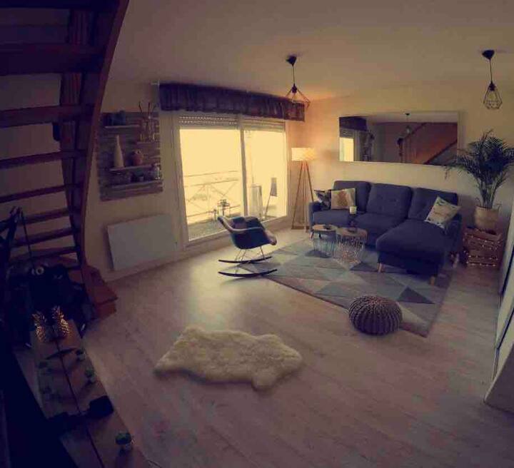 Chambre Dans Duplex Meublé à Neuf Vue Sur Mer Gr34 - Saint-Jacut-de-la-Mer
