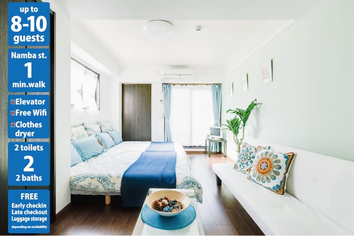 2apt-b_1min Namba, Easy Access Nara,kyoto,kobe,usj - Osaka