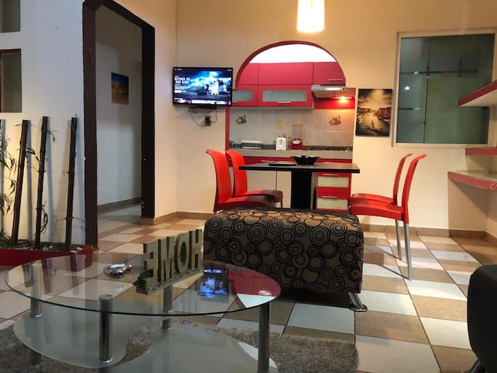 Confortable Depto. Rojo Con 2 Habitaciones 4 Camas - Villahermosa, Mexico