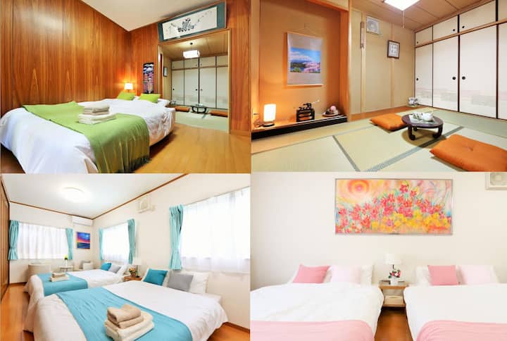 120㎡ [Sakura House] Direct Bus To Dotombori  4ldk - Umeda