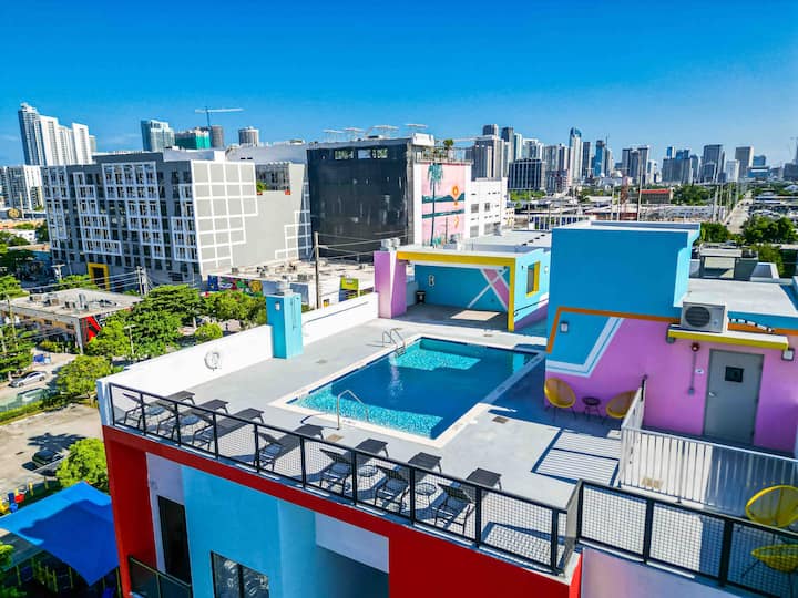 New 1 Br Rooftop Pool In Wynwood - Miami