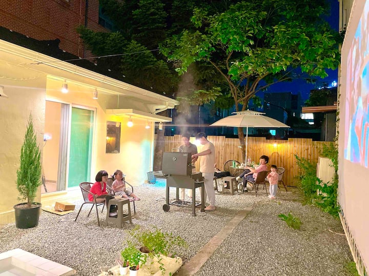[춘천 숙자네] 감성힐링 단독주택 바베큐/빔프로젝터/오락기 - 후평3동