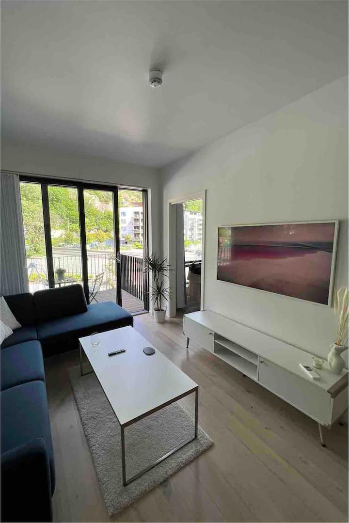 Moderne Leilighet Med Utsikt Og Balkong - Bergen