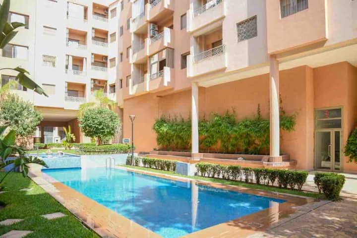 Les Cristaux : 2 Chambres - Salon Piscine - Luxe - Marrakesh