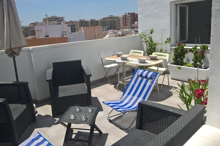 Màlaga Centro Grande Terrasse Calme Et Lumineux - Málaga