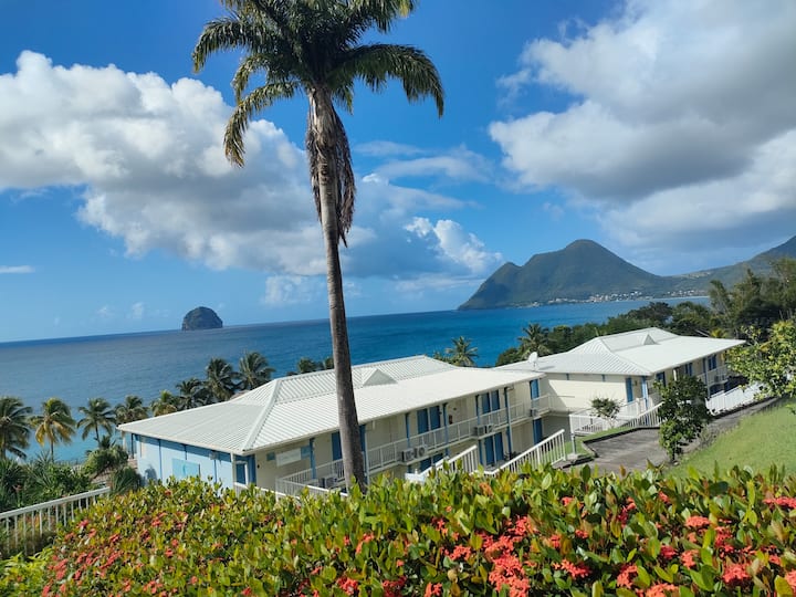 Charmant Studio Avec Piscine Et Vue Sur Le Rocher - Martinique