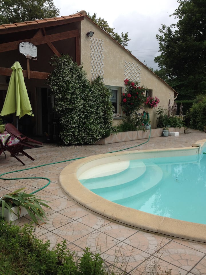 2 Chambres Dans Maison Avec Piscine - Bazas