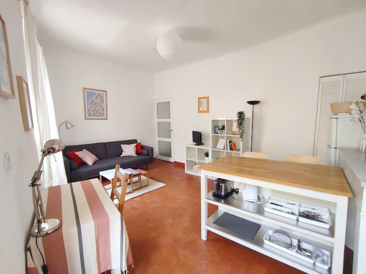 T2 Climatisé, Central Et Lumineux, 37 M2 - Marselha