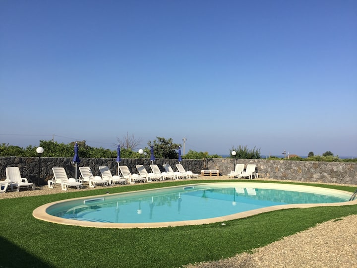 Tra Taormina E Acireale   Appartamento Con Piscina - Milo