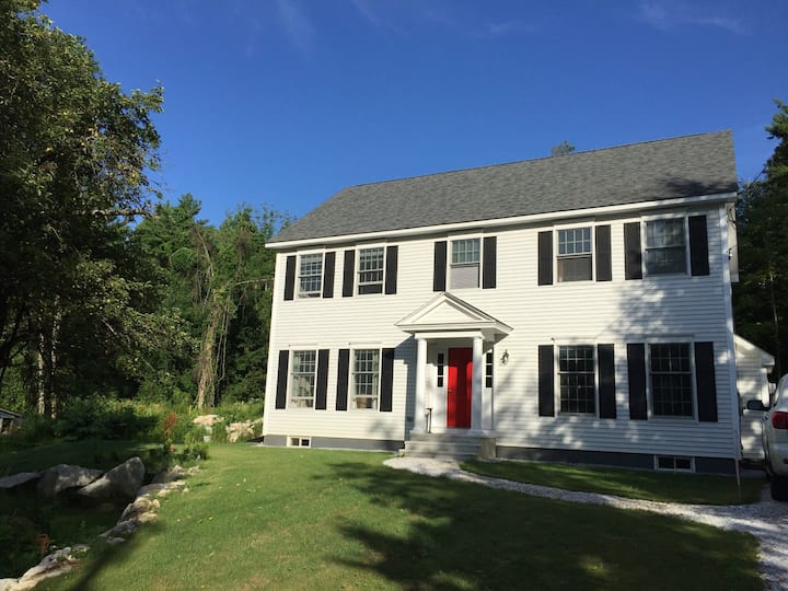Newly Construced White House Set Back On A Knoll - Great Barrington, MA