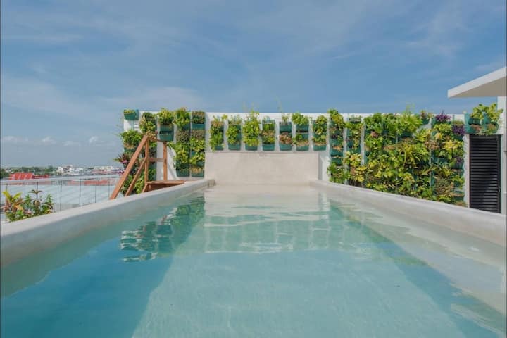 Estudio Amplio Y Luminoso Rodeado De Naturaleza. - Playa del Carmen