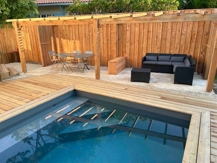 Charmante Maison Aux Abatilles Avec Piscine. - Arcachon