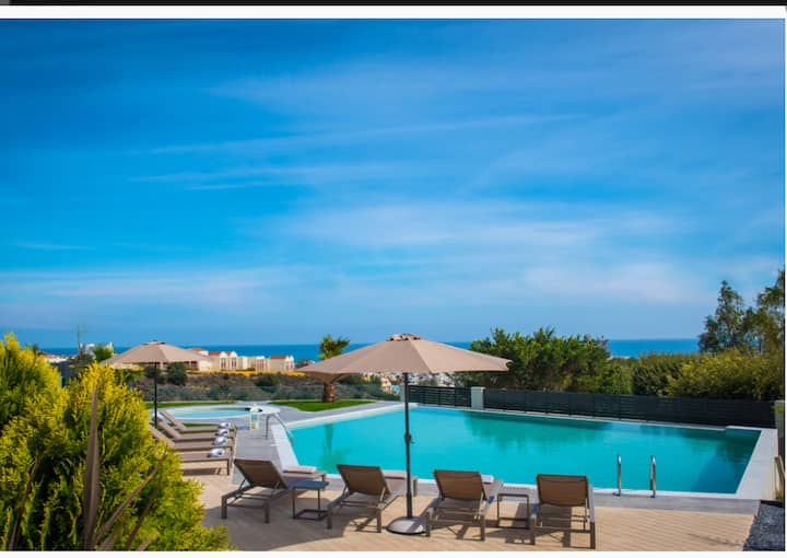 Luxury Villa: Private Pool, Gym, Sauna, Sea Views - Hersonissos
