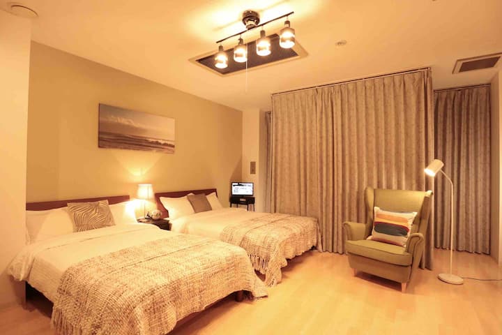 Namba Station 徒步6分501 ダブルベッドの広いお部屋 - Osaka