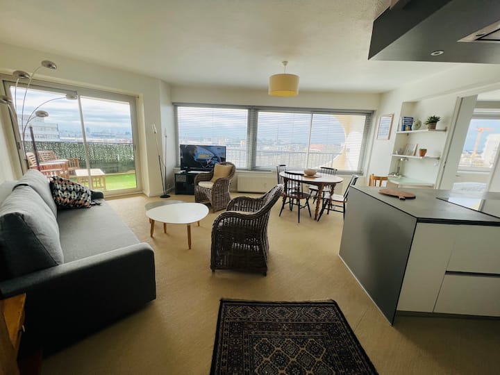 Appartement Vue Panoramique Les Horizons- Parking - Rennes