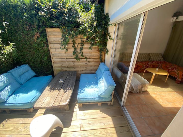 Studio Cosy Avec Terrasse à 7min Des Plages - Seignosse