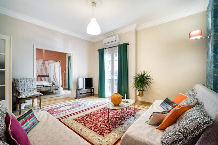 Central, 90qm & Quiet, 12 Mins From Acropolis - Atenas