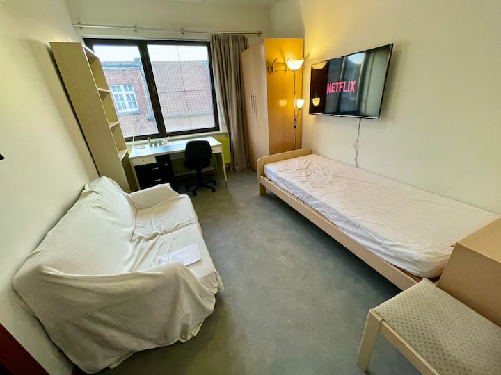 Spacious Room, Bed-desk-closet, Bathroom, Kitchen - Louvain