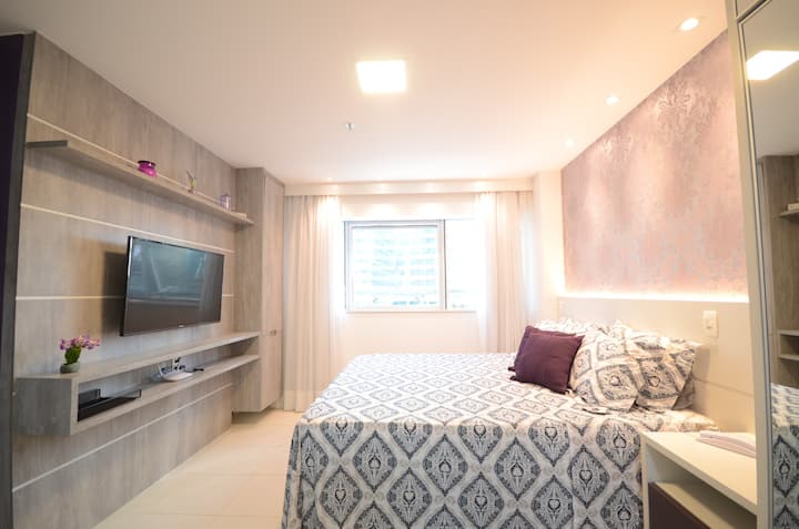 Flat Fusion Decorated Lovely (4k Tv, Wi-fi) - Brazil