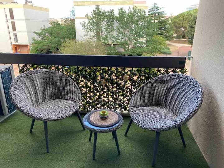 Joli T3 Avec Clim Et Parking à 500m Plage Et Port - Saint-Cyprien