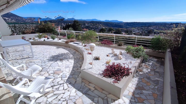 Luxueux Appartement 52m2/terrasse/vue Mer/montagne - Vence