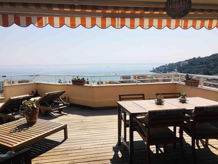 Top Floor - Fabulous Terrace, Sea View - Roquebrune-Cap-Martin