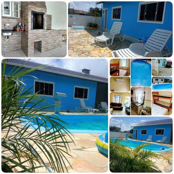Casa P/ Locação Em Coroados/guaratuba Com Piscina. - Guaratuba