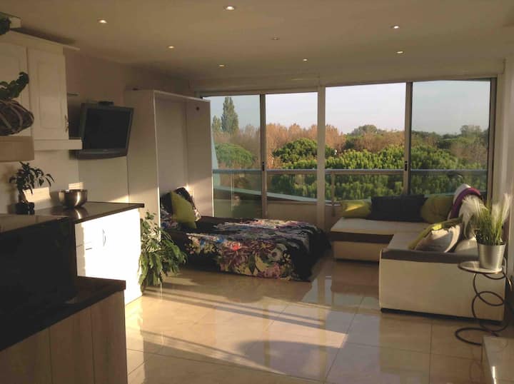 Terrasse 60m2,parking,aperçu Mer,piscine,clim,wifi - La Grande-Motte