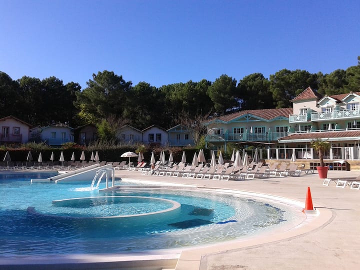 Appartement 2 Pièces, Ensoleillé Avec Vue Piscine - Lacanau