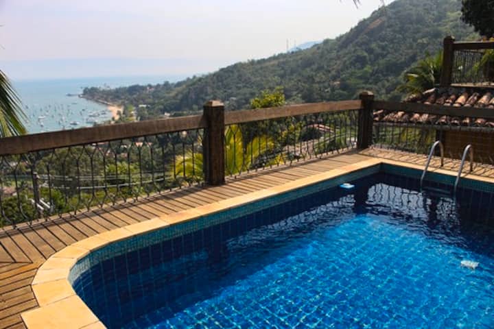 Casa Linda E Charmosa Com Vista Espetacular - Ilhabela