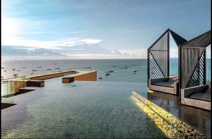 高端市中心网红公寓6楼/无边泳池/距离沙滩100米/免费游玩咨询 - Pattaya City