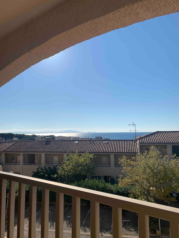 Logement Refait Vue Mer Parking Prive Climatisé - Plage de Sausset les pins