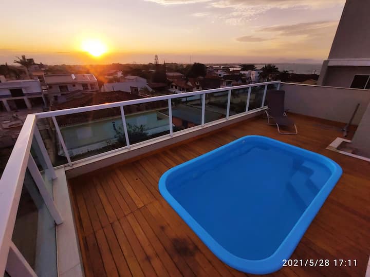 Piscina Privativa, 40 M Do Mar, Vista Espetacular. - Itapoá