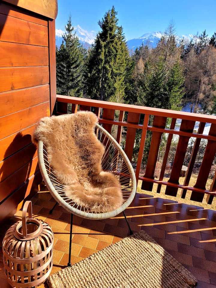 "Cocon Alpin" Balcon Ensoleillé & Nature - Crans-Montana