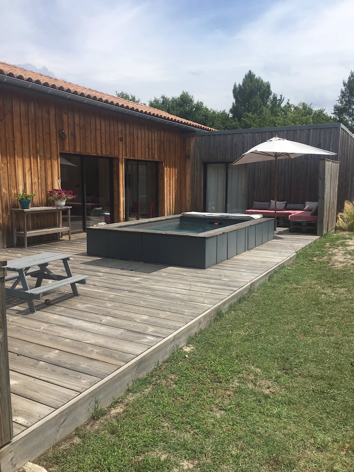 Maison En Bois Aux Portes Du Bassin - Sanguinet
