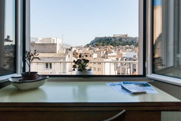 Superb Acropolis View Cosy Studio In The Center - Athens