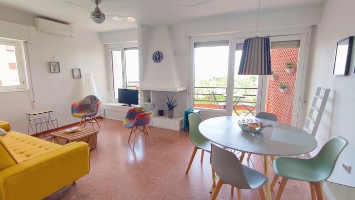 El Palmeral - Vista Mar,500m Del Mar,terraza,aircon,wifi Gratis - Roquetas de Mar