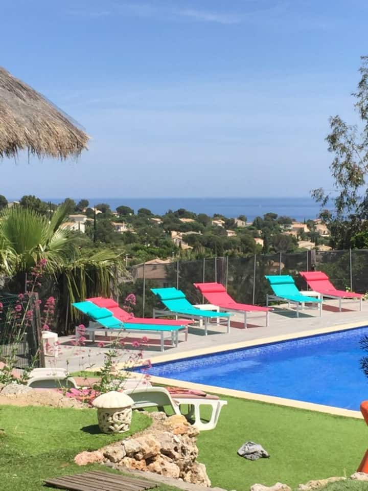 Villa Climatisee Vue Mer Piscine Chauffée - Fréjus