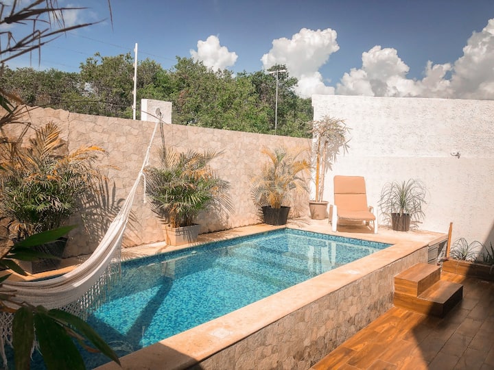 Casa Malesso  Alberca Privada-7 Min De La Playa - Playa del Carmen